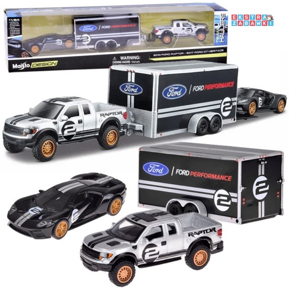 Maisto Licencjonowane Auta Metalowe Ford Raptor i Ford GT Heritage ...